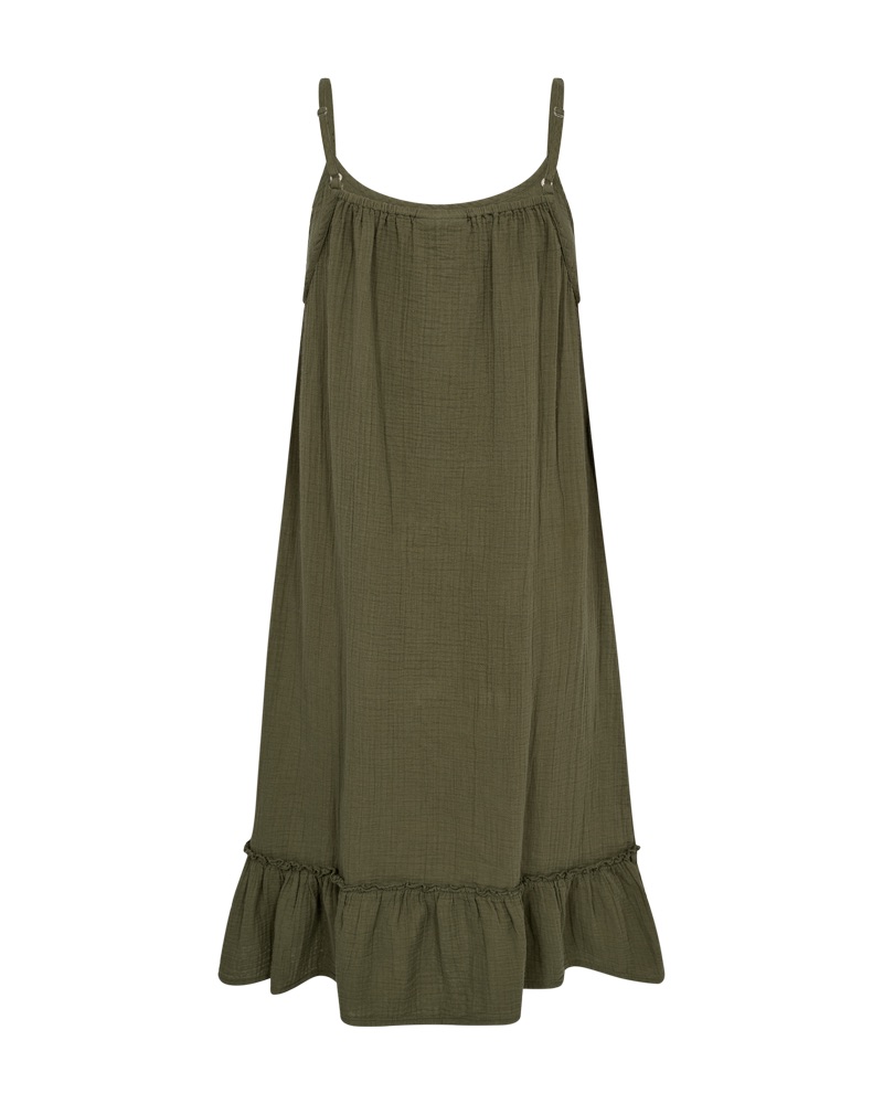 Uline Dress Deep Lichen Green - WoiWoi Klær og Interiør